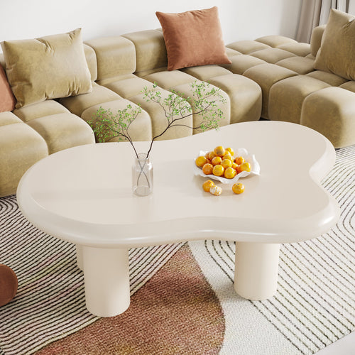 Tribesigns Cloud-Shaped Coffee Table Center Table with 4 Solid Legs ...
