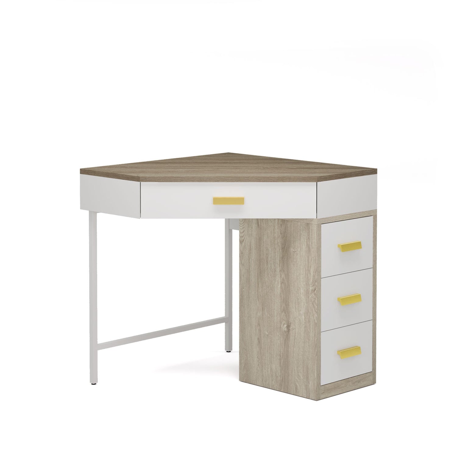 Tribesigns Corner Desk, Triangle Computer Desk Makeup Vanity Desk ...