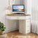 Corner Vanity Desk, 90-Degree Triangle Corner Desk-Tribesigns