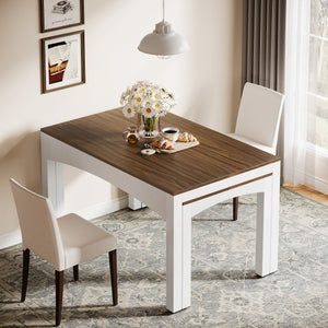 Tribesigns Extendable Dining Table, Farmhouse Kitchen Table for 6-10