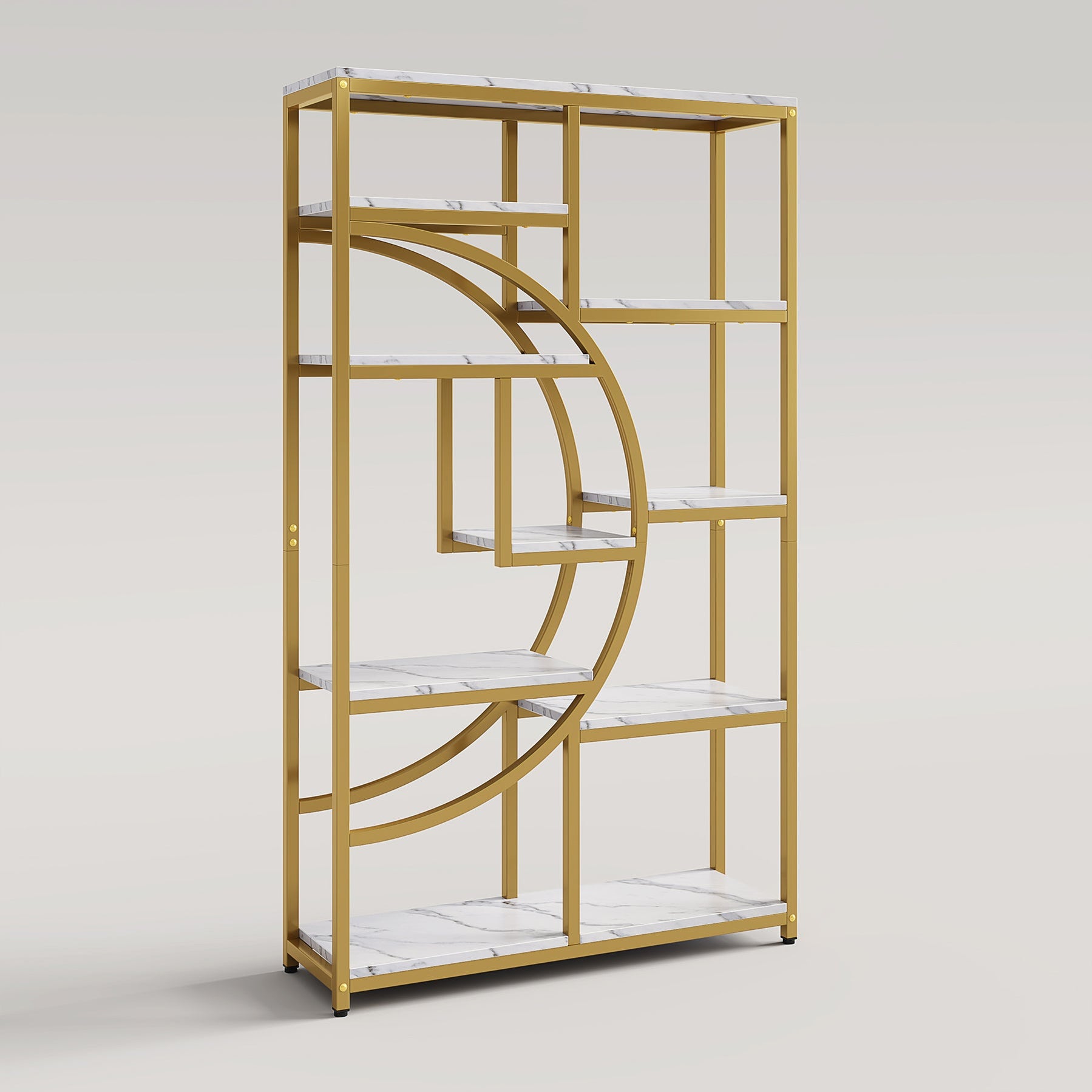 Tribesigns 68.9" Bookshelf Etagere Bookcase with 9 Open Shelves