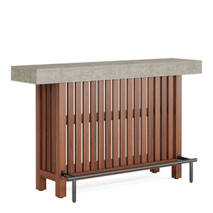 Tribesigns Home Bar Unit, Modern 2-Tier Bar Table with Footrest