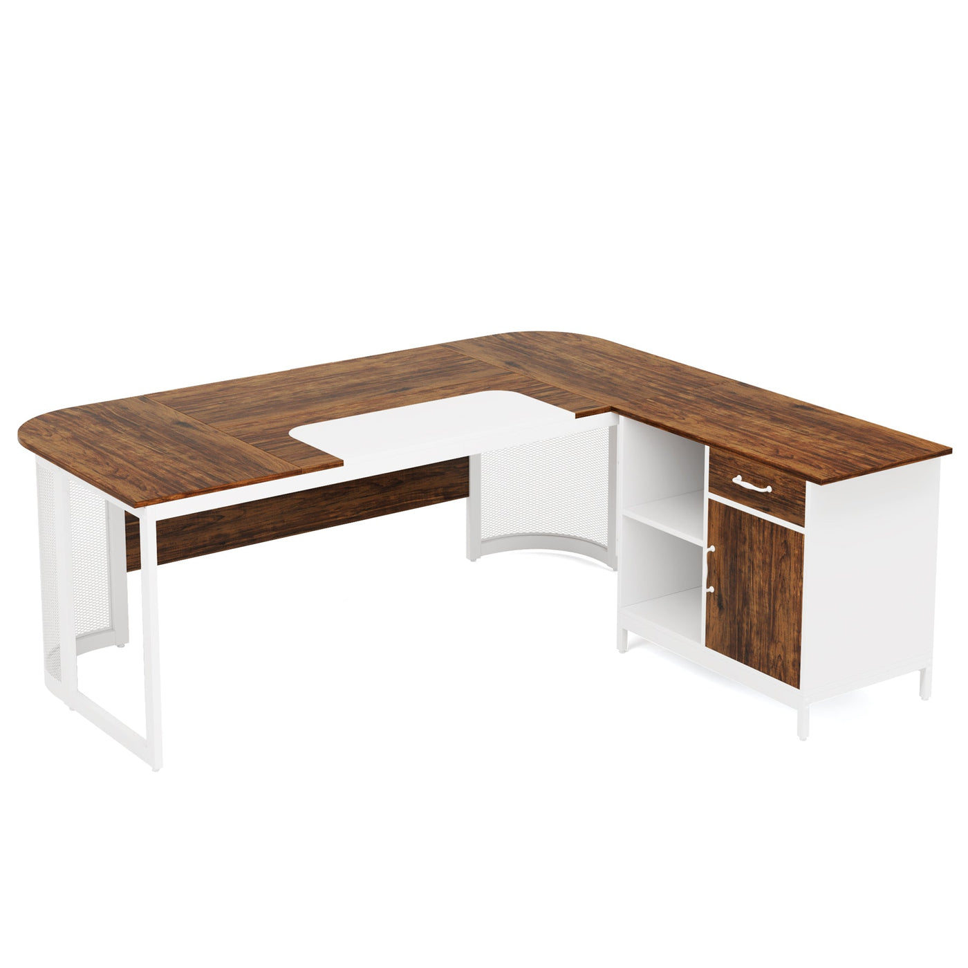 Tribesigns L-Shaped Desk, 63" Executive Desk with 31" Cabinet