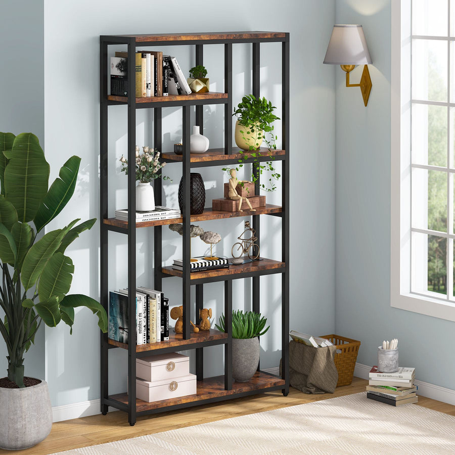 Tribesigns Bookcase, 79" Tall Bookshelf, 7-Tier 10 Open Display Shelves ...