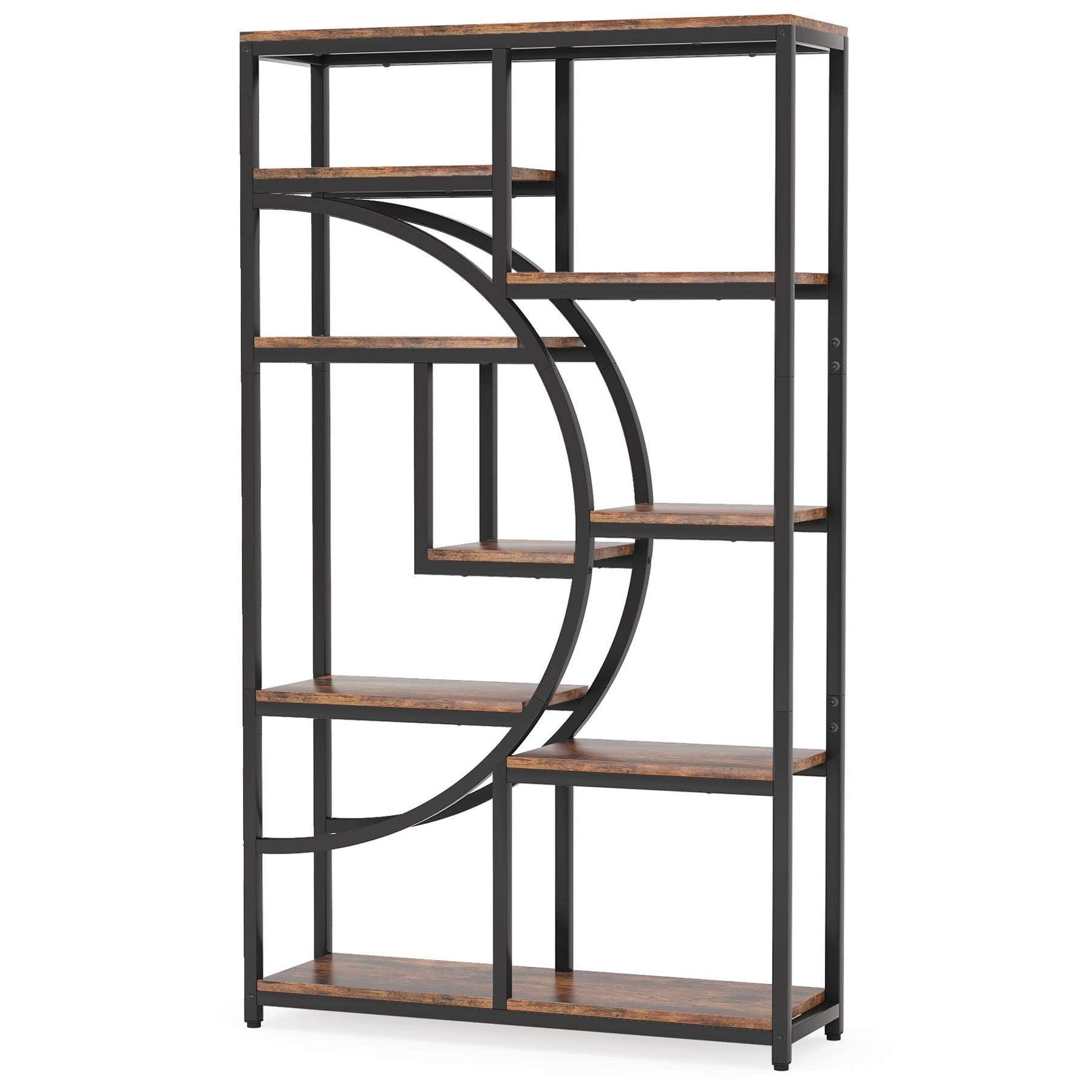 Tribesigns 68.9" Bookshelf Etagere Bookcase with 9 Open Shelves