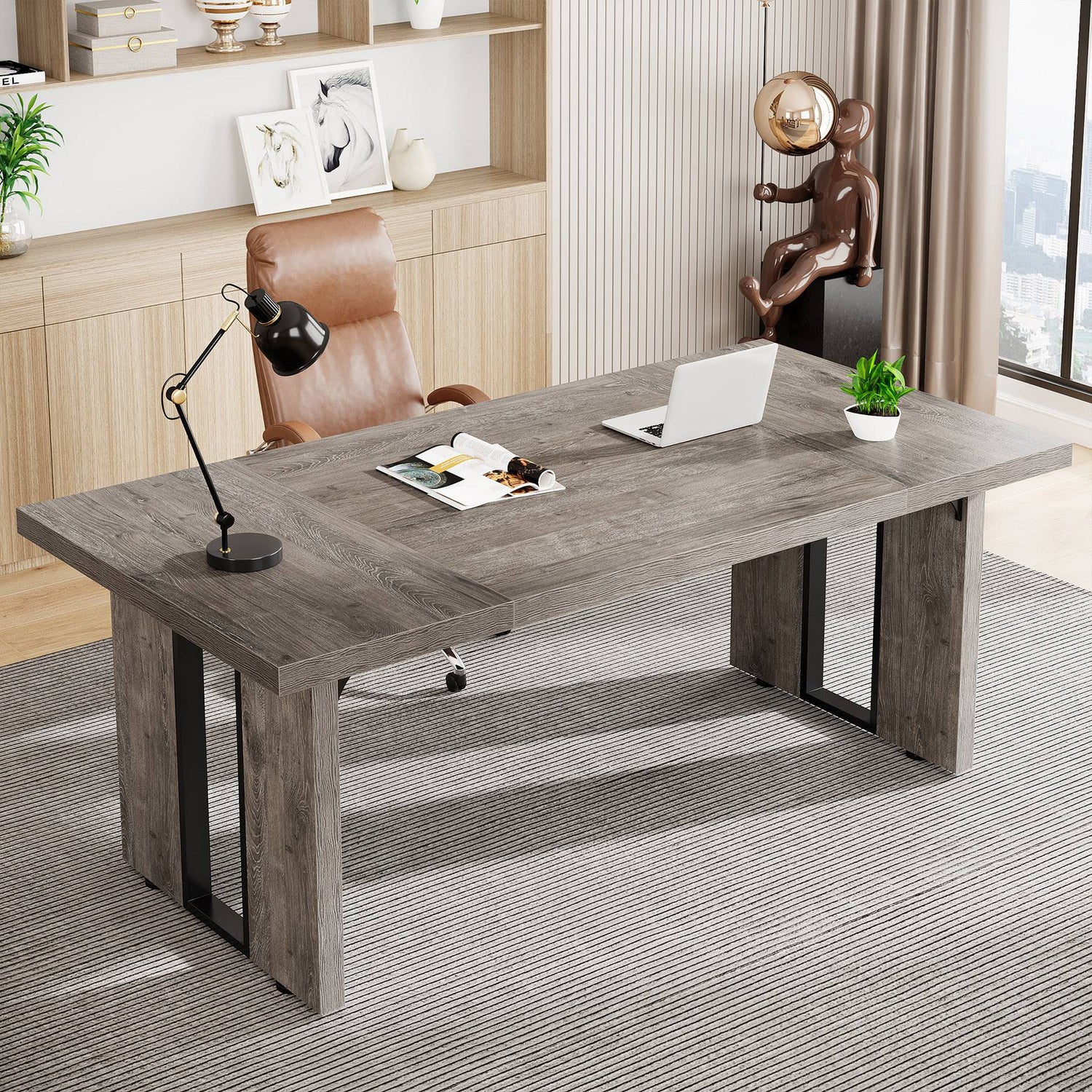Tribesigns 70.9" Executive Computer Desk Meeting Table for Home Office ...