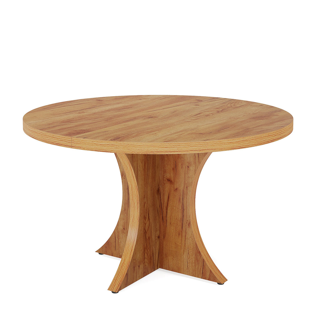 Tribesigns Wood Dining Table, 47.24 Inches Round Kitchen Table for 4-6 ...