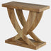 Tribesigns Wooden End Table Side Table with Cross Fishtail Support ...