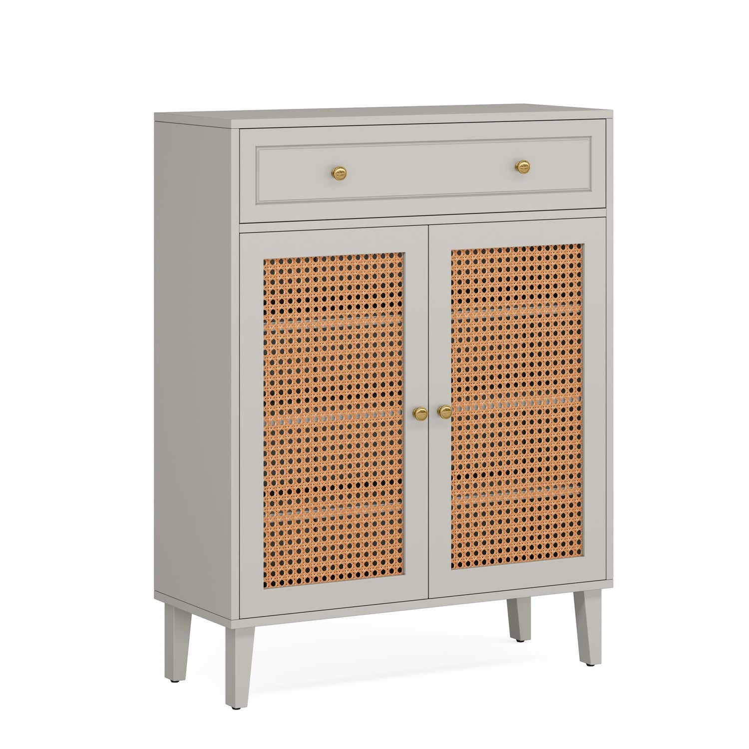 Tribesigns Wooden Storage Cabinet with Adjustable Shelves and Drawer ...