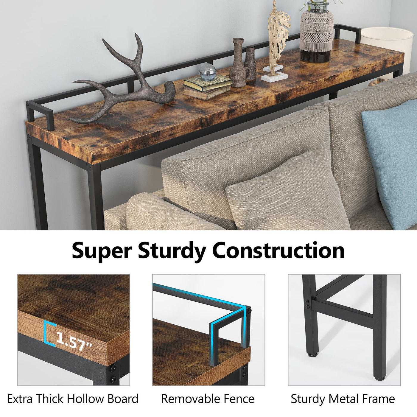 Tribesigns Console Table, 70.9 inch Extra Long Sofa Table