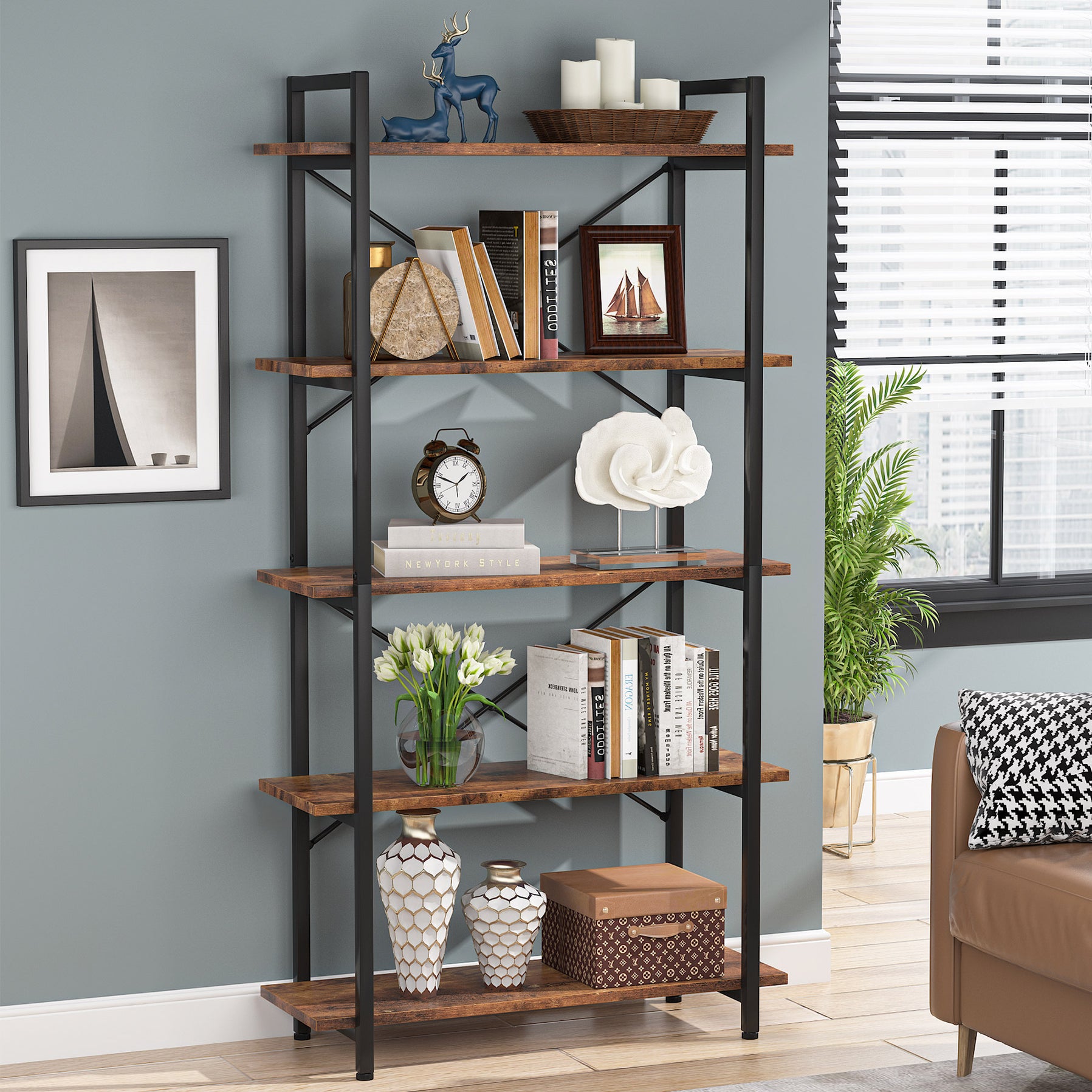 Bookcases & Bookshelves | Corner Bookshelf — Tribesigns