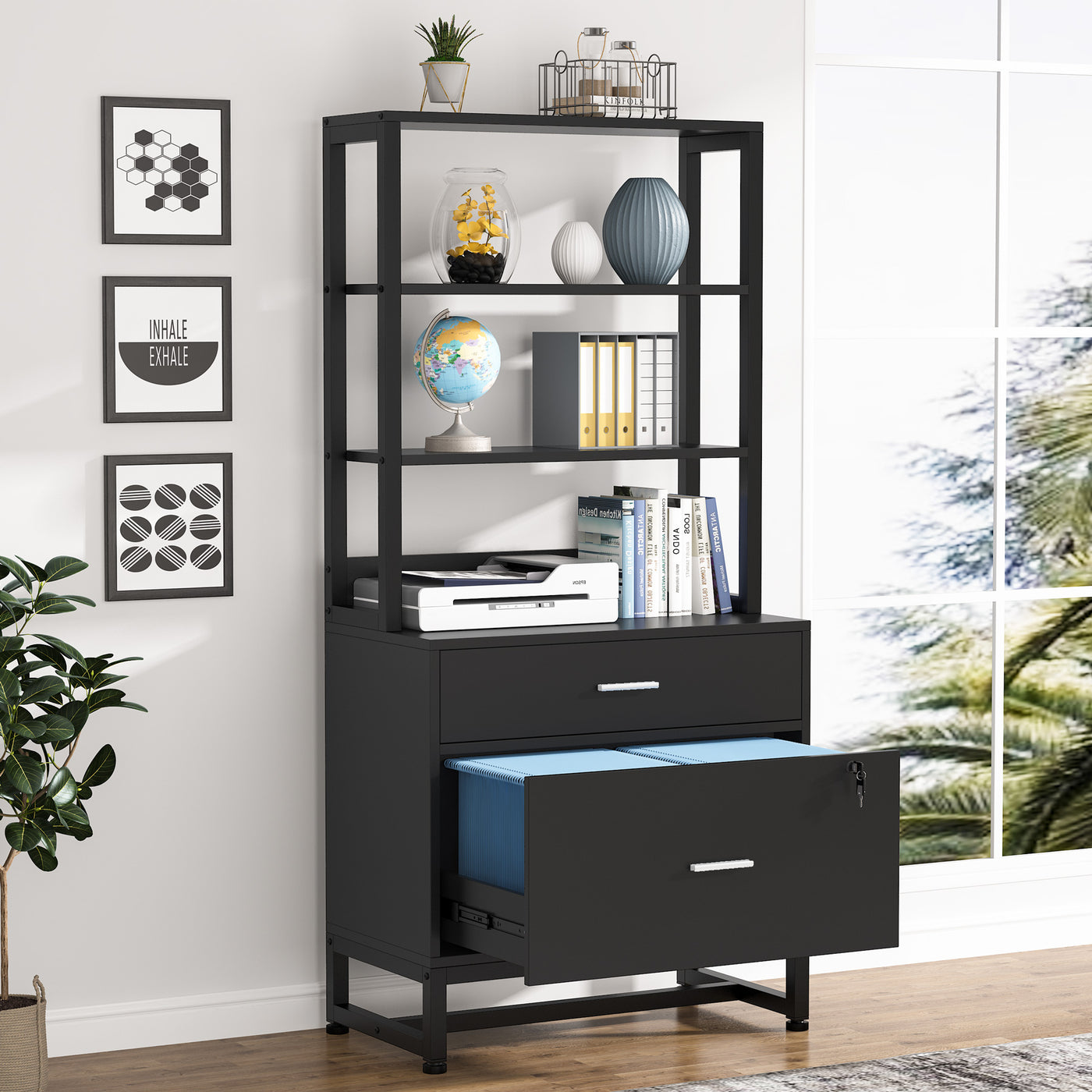 Tribesigns File Cabinet, 2 Drawers Letter Size Filing Cabinet