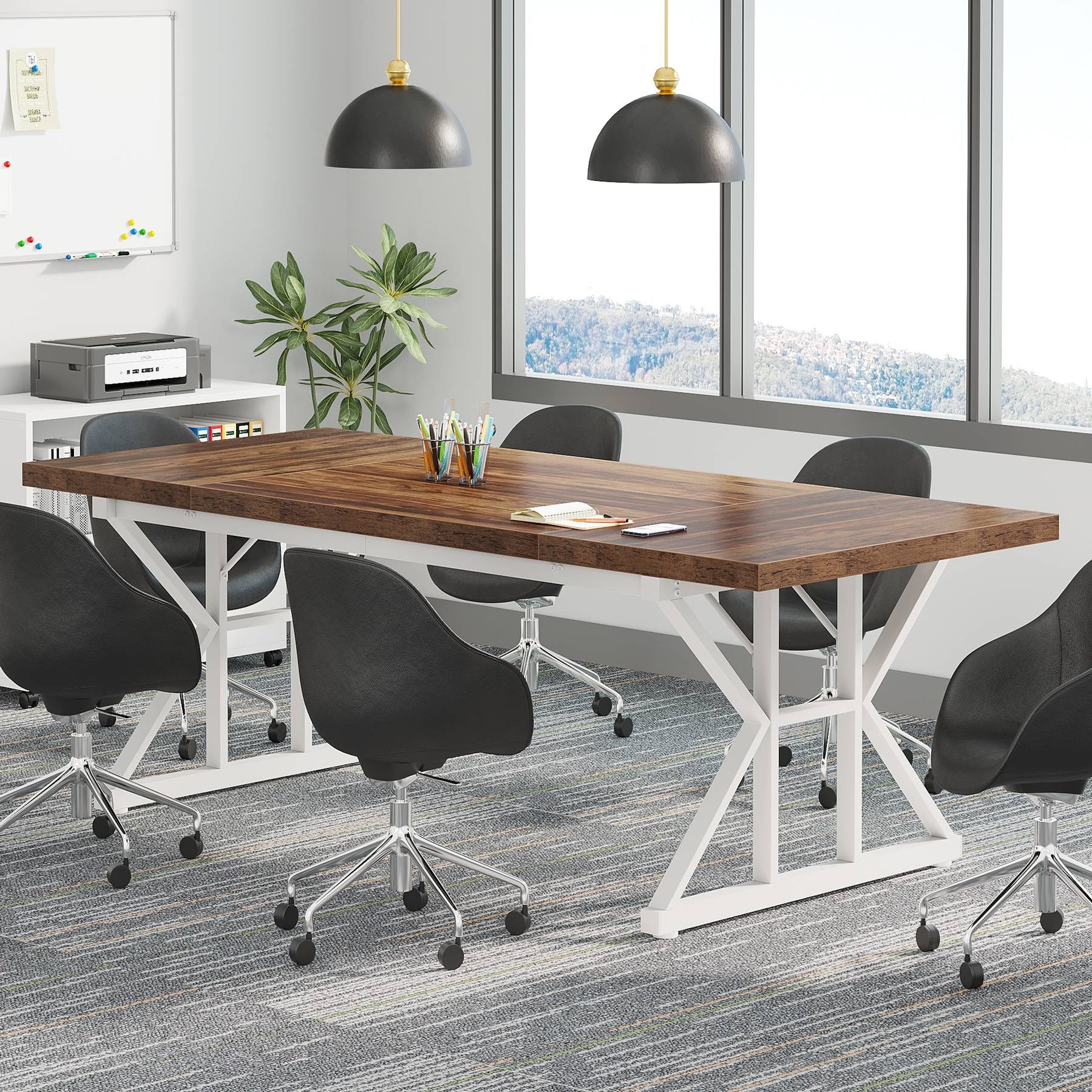 Tribesigns 6FT Conference Table Rectangle Meeting Table Executive Desk