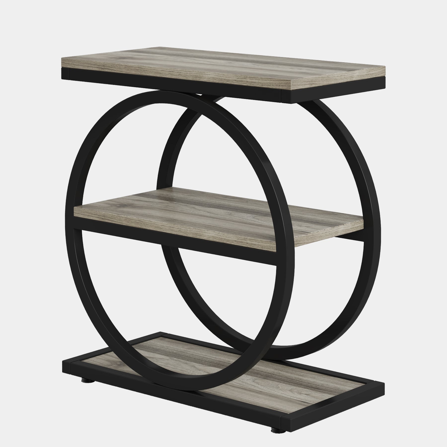 Tribesigns 3-Tier End Table Side Table with Round Metal Frame