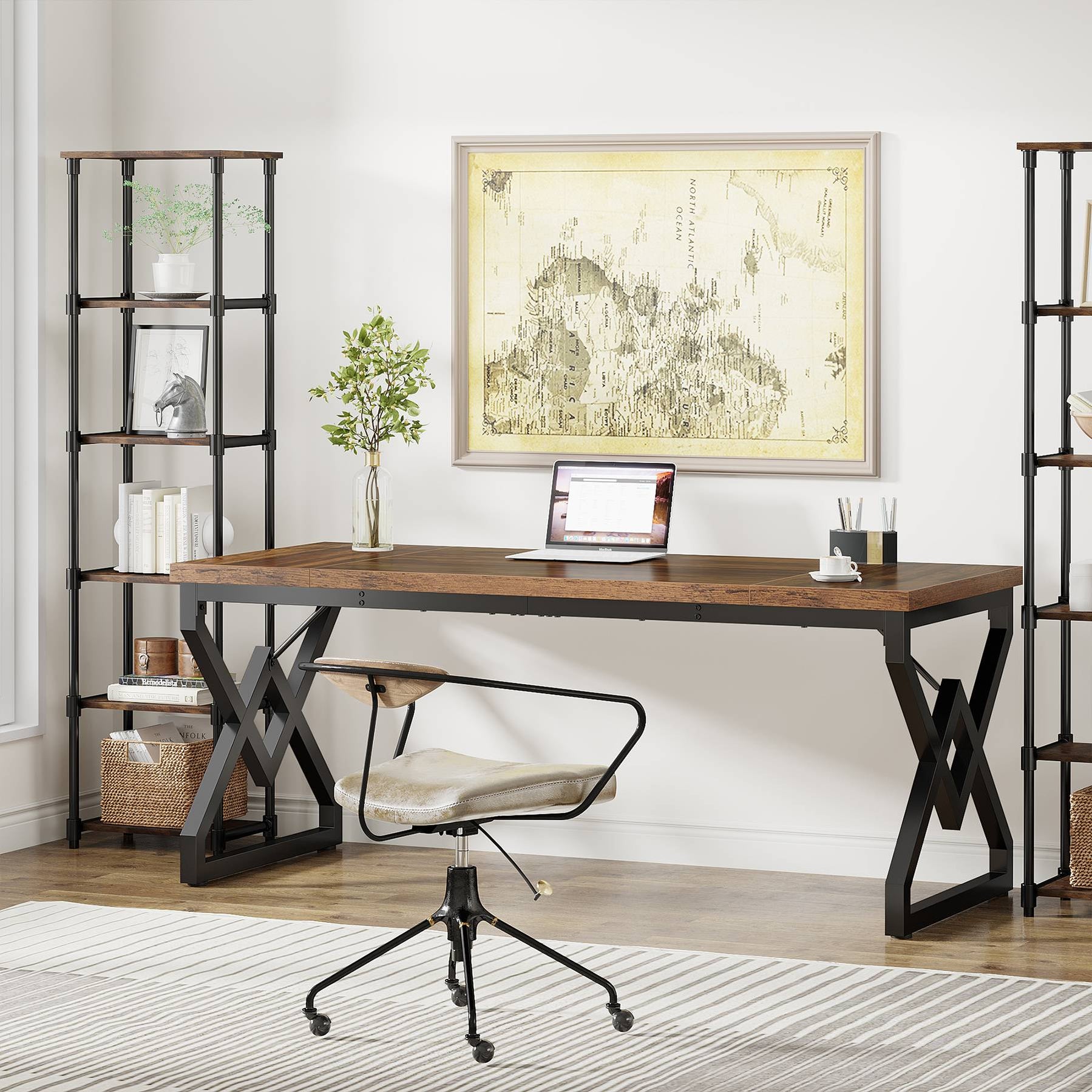 Tribesigns Executive Desk, 63” Large Computer Desk for Home Office