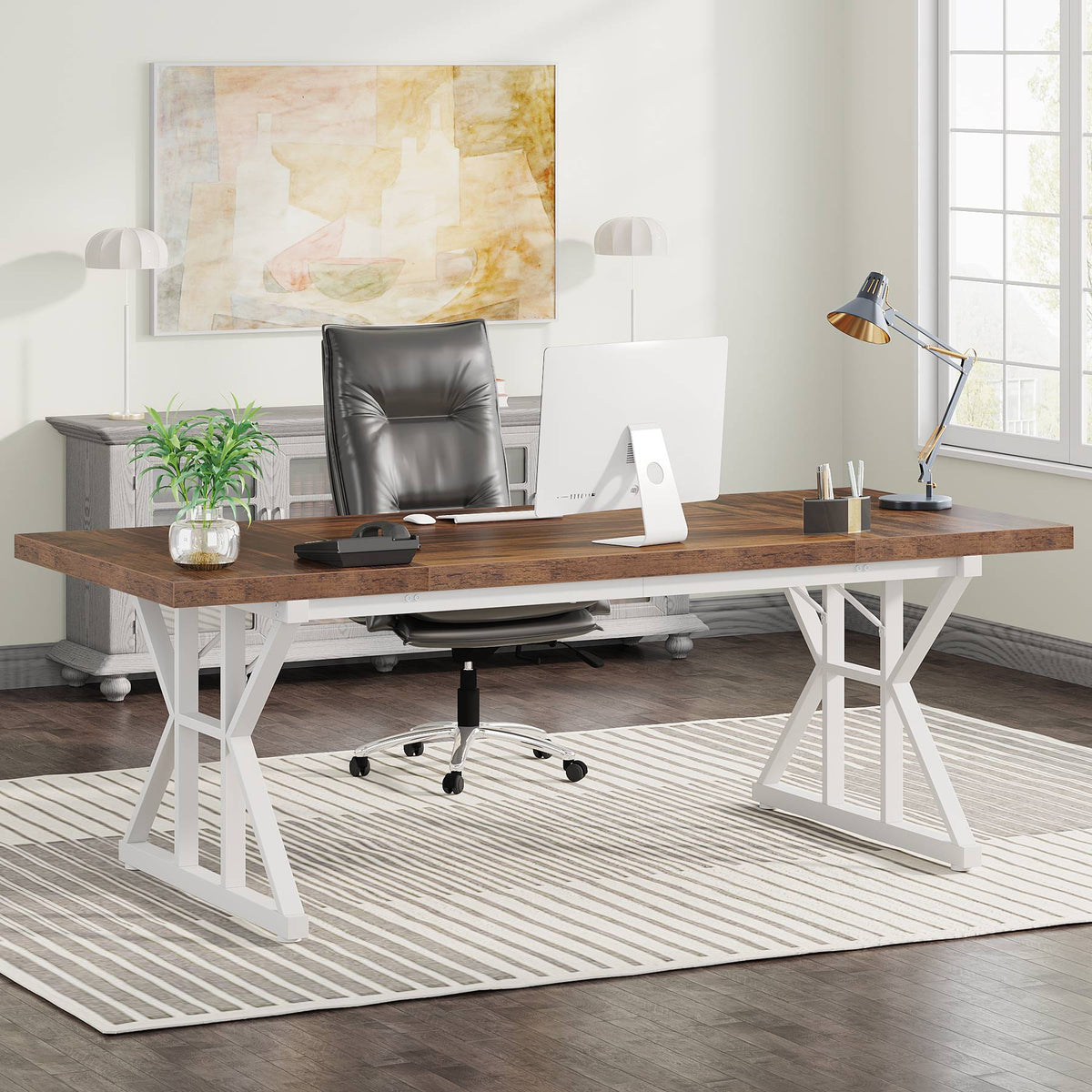 Tribesigns 6FT Conference Table Rectangle Meeting Table Executive Desk