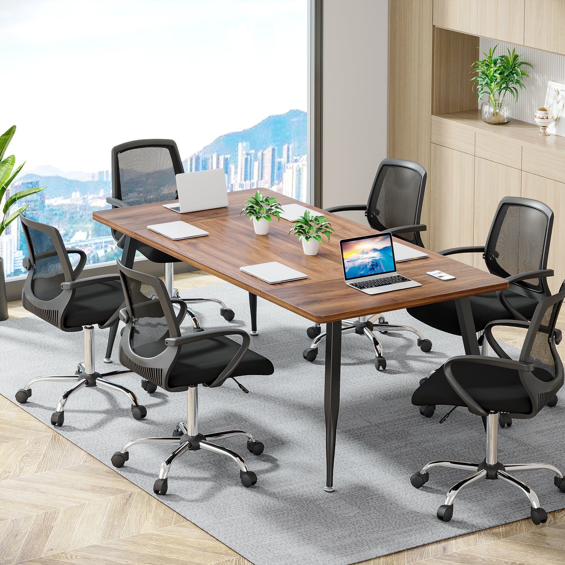 Tribesigns 6FT Conference Table, Rectangular Meeting Seminar Table
