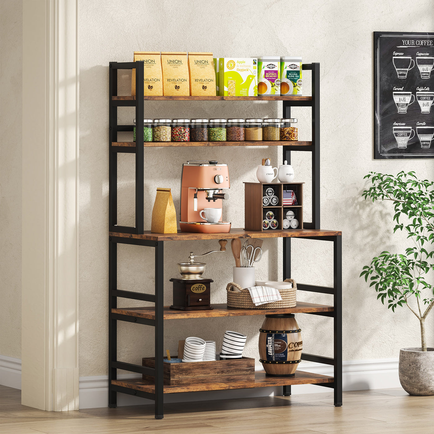 Tribesigns Kitchen Baker's Rack, 5-Tier Kitchen Utility Storage Shelf