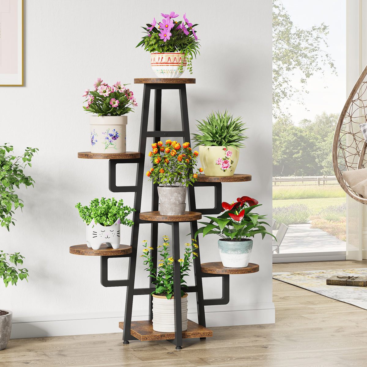 Tribesigns Plant Stand, 7 Tier Plant Pots Holder Rack Flower Shelf ...