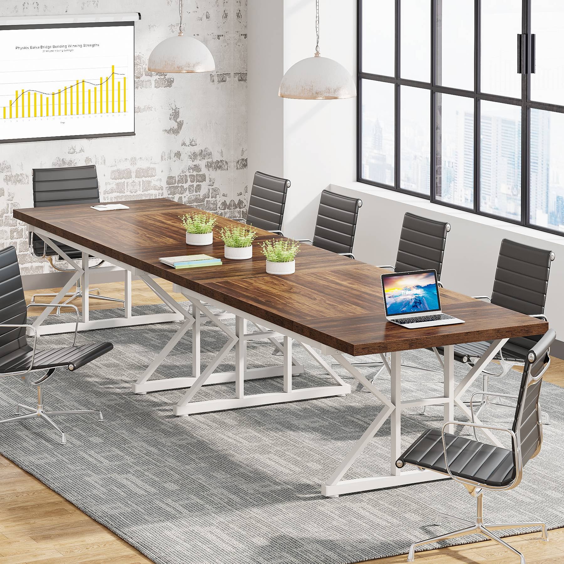 Tribesigns 6FT Conference Table Rectangle Meeting Table Executive Desk