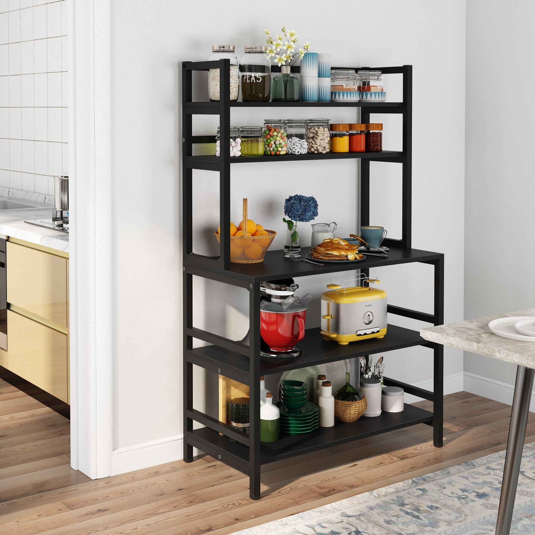 Tribesigns 5-Tier Bakers Rack with Hutch