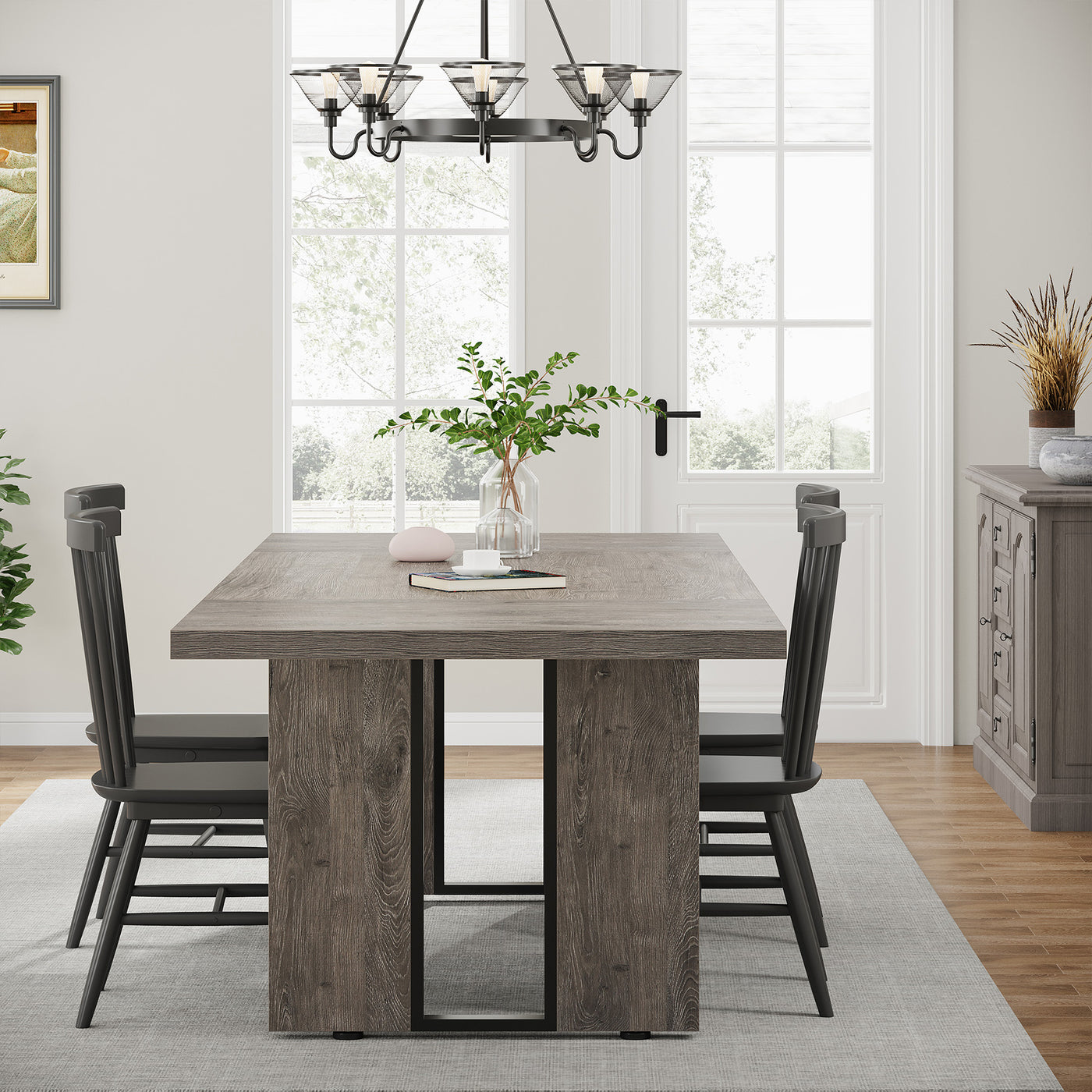 Tribesigns 71"Farmhouse Dining Breakfast Table for 6 to 8 People