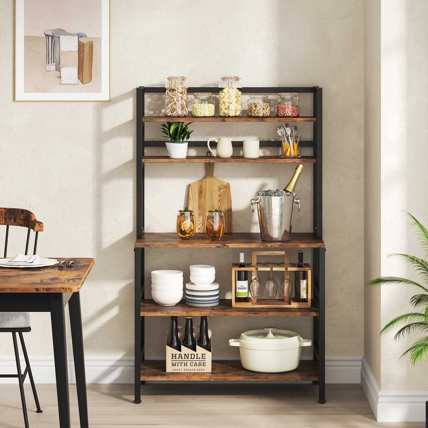 Tribesigns Kitchen Baker's Rack, 5-Tier Kitchen Utility Storage Shelf