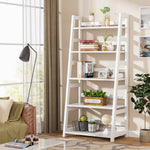 Tribesigns Bookshelf, 5-Tier Ladder Bookcase Etagere Storage Shelf