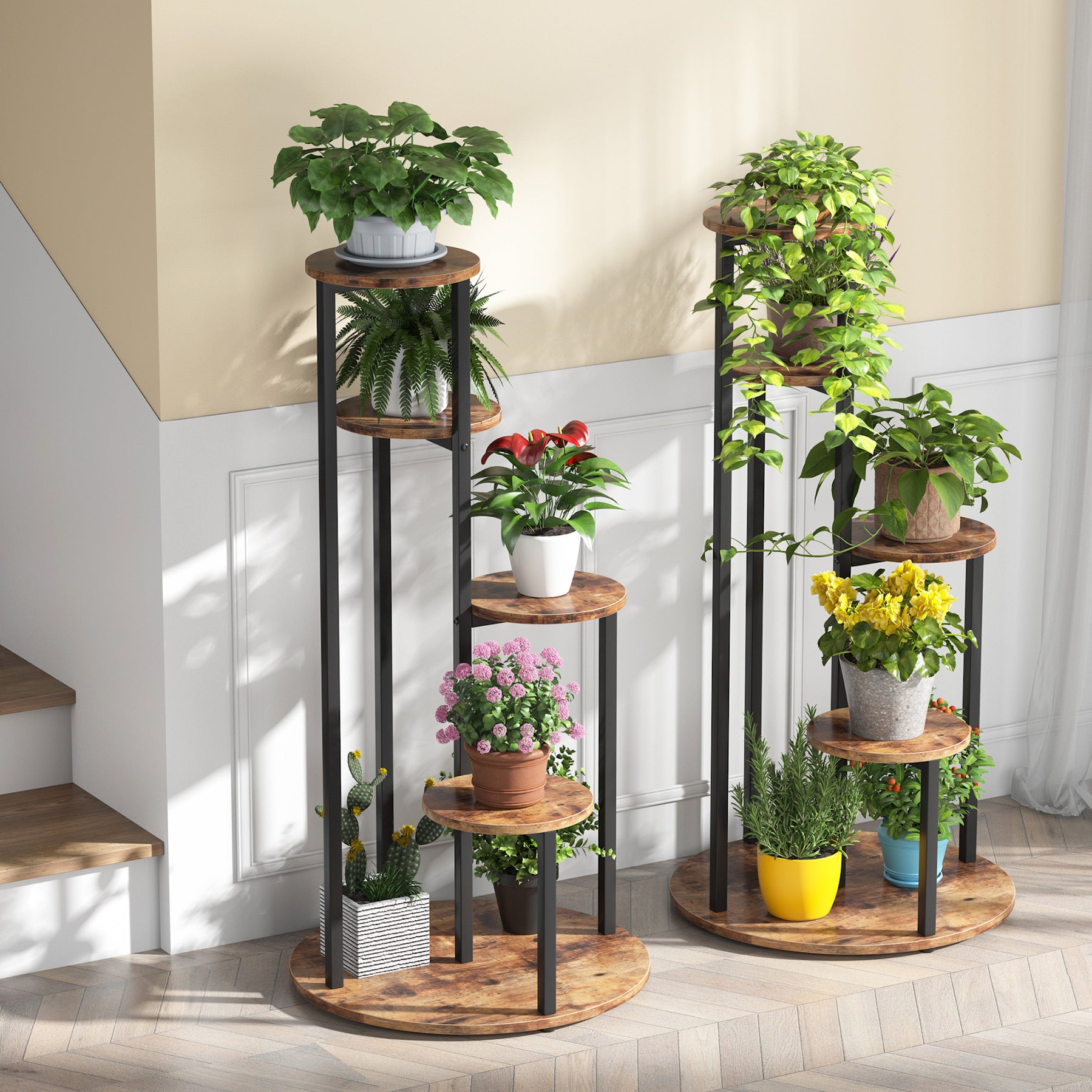 Tribesigns 4-Tier Plant Stand, Corner Plant Shelf Flower Pot Stands