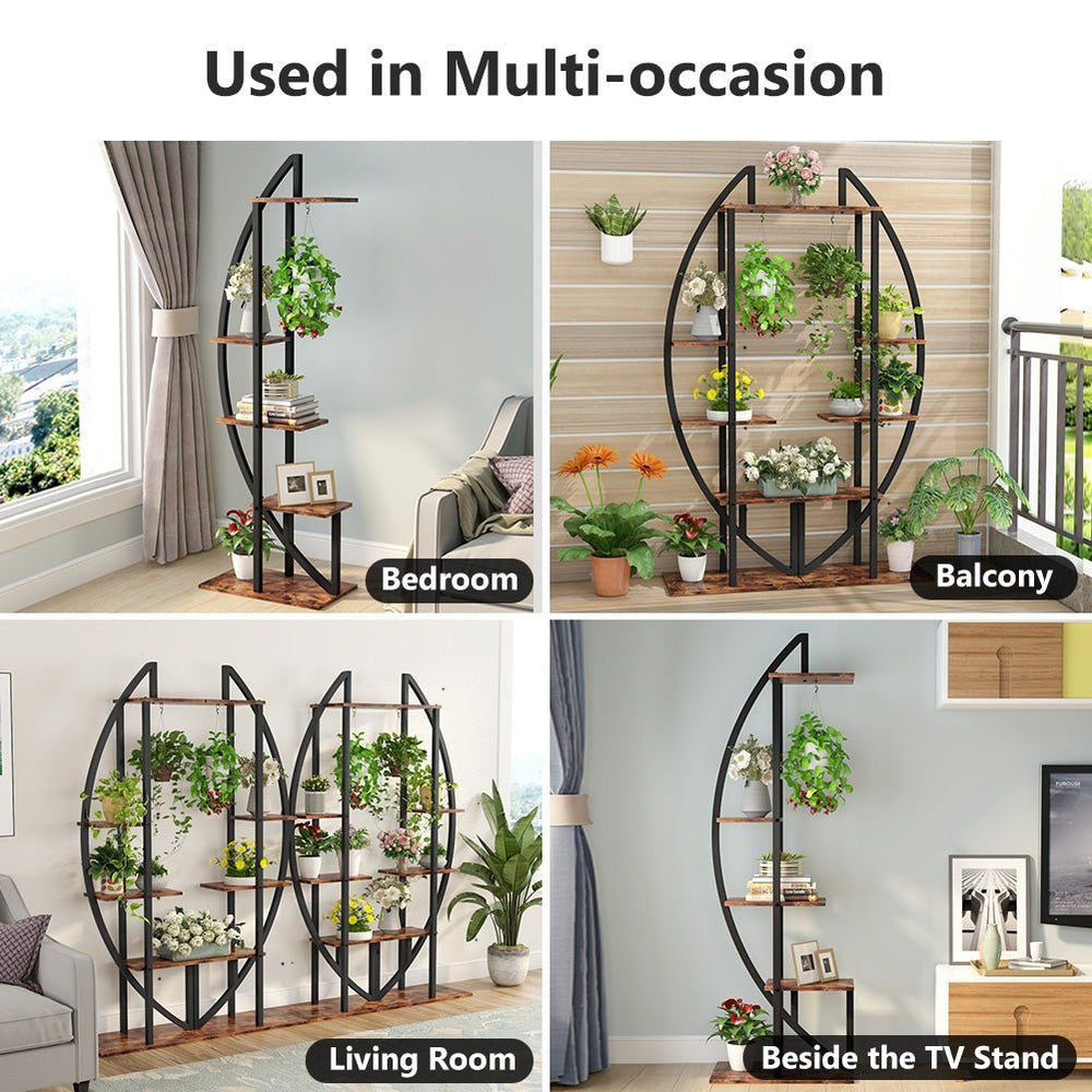 Tribesigns Plant Stand Pack of 2, 5-Tier Bonsai Flower Display Shelf ...