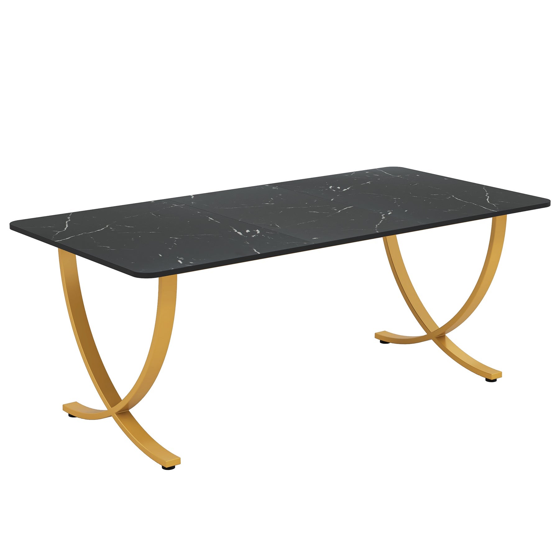 Tribesigns 63" Executive Desk, Faux Marble Computer Desk Meeting Table