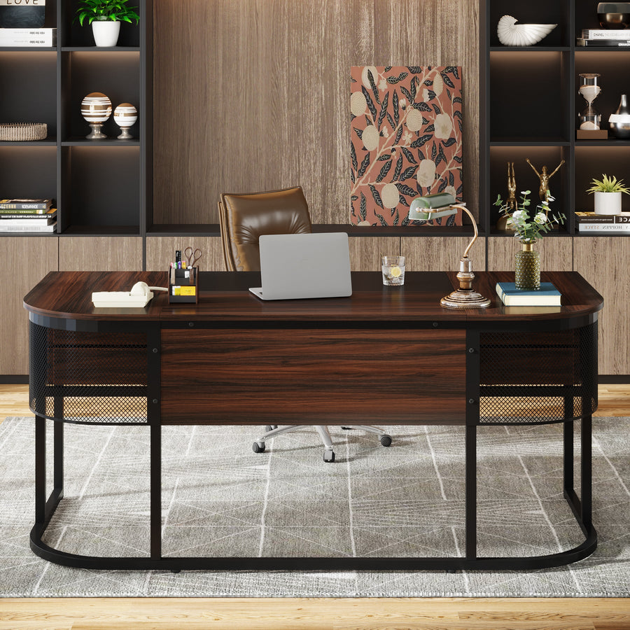 Tribesigns 63-Inch Computer Desk Executive Desk with 4 Drawers-Tribesigns
