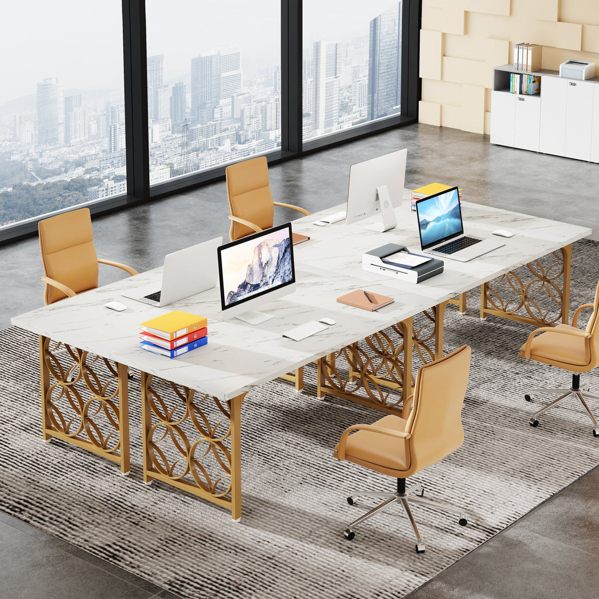 Tribesigns 63-inch Executive Desk Conference Table for 4-6-Tribesigns