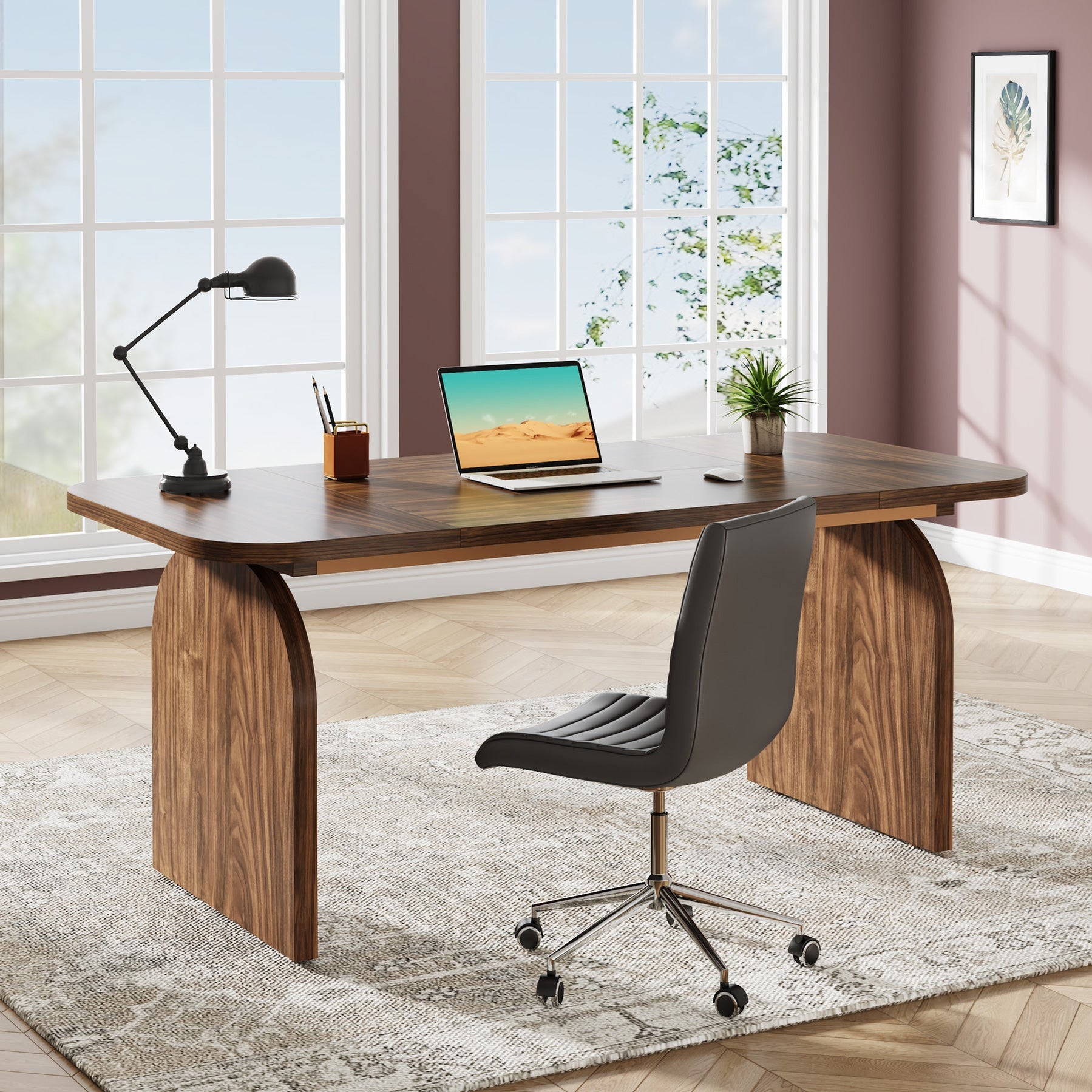 Tribesigns 63" Rectangular Executive Desk Office Desk