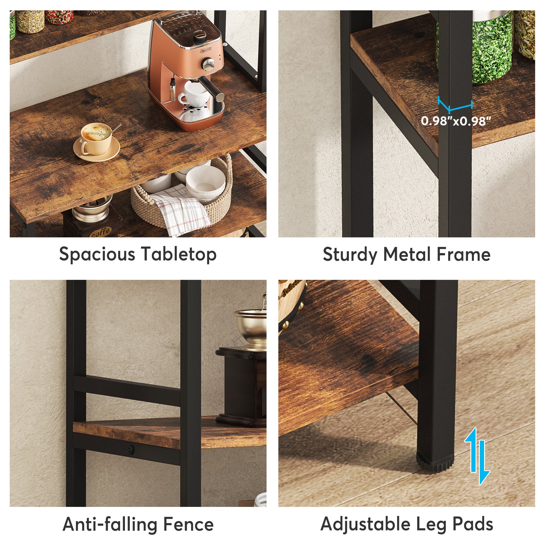 Tribesigns Kitchen Baker's Rack, 5-Tier Kitchen Utility Storage Shelf