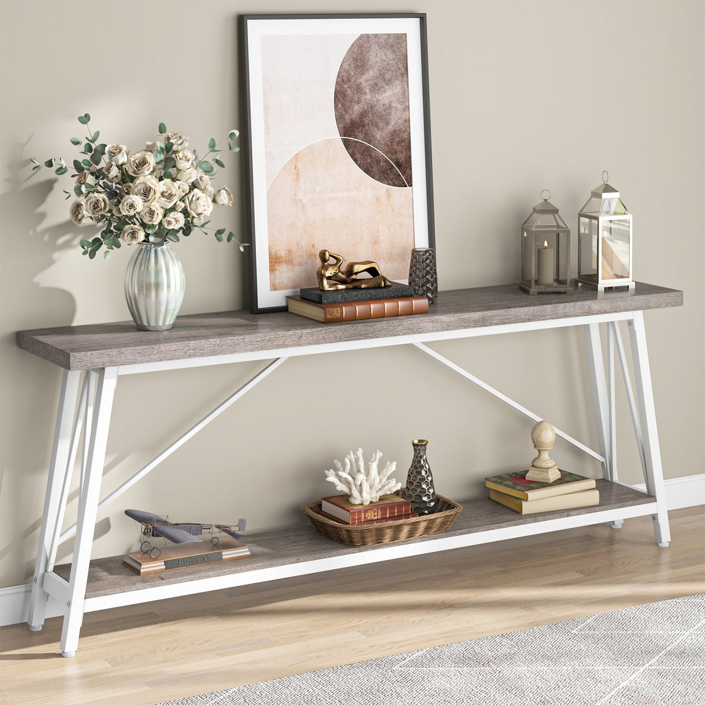 Tribesigns Console Table, 70.9" Extra Long Sofa Table Behind Couch