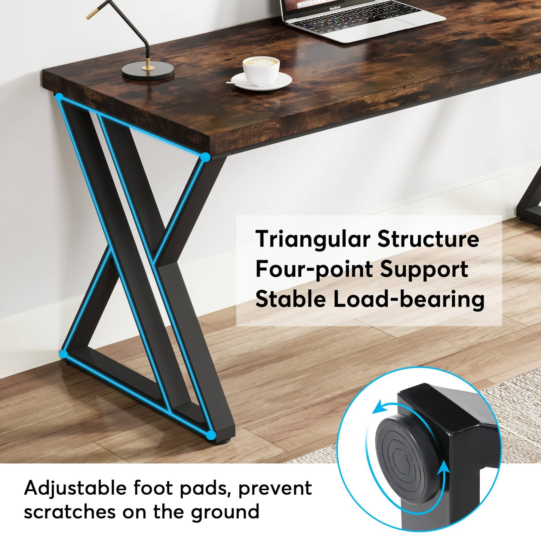 Tribesigns 55'' Industrial Computer Desk