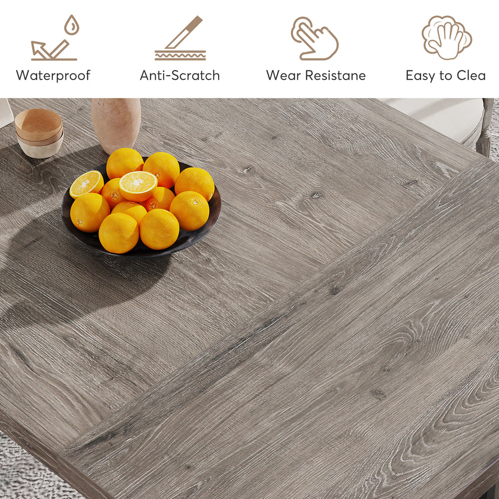Tribesigns 71"Farmhouse Dining Breakfast Table for 6 to 8 People-Tribesigns