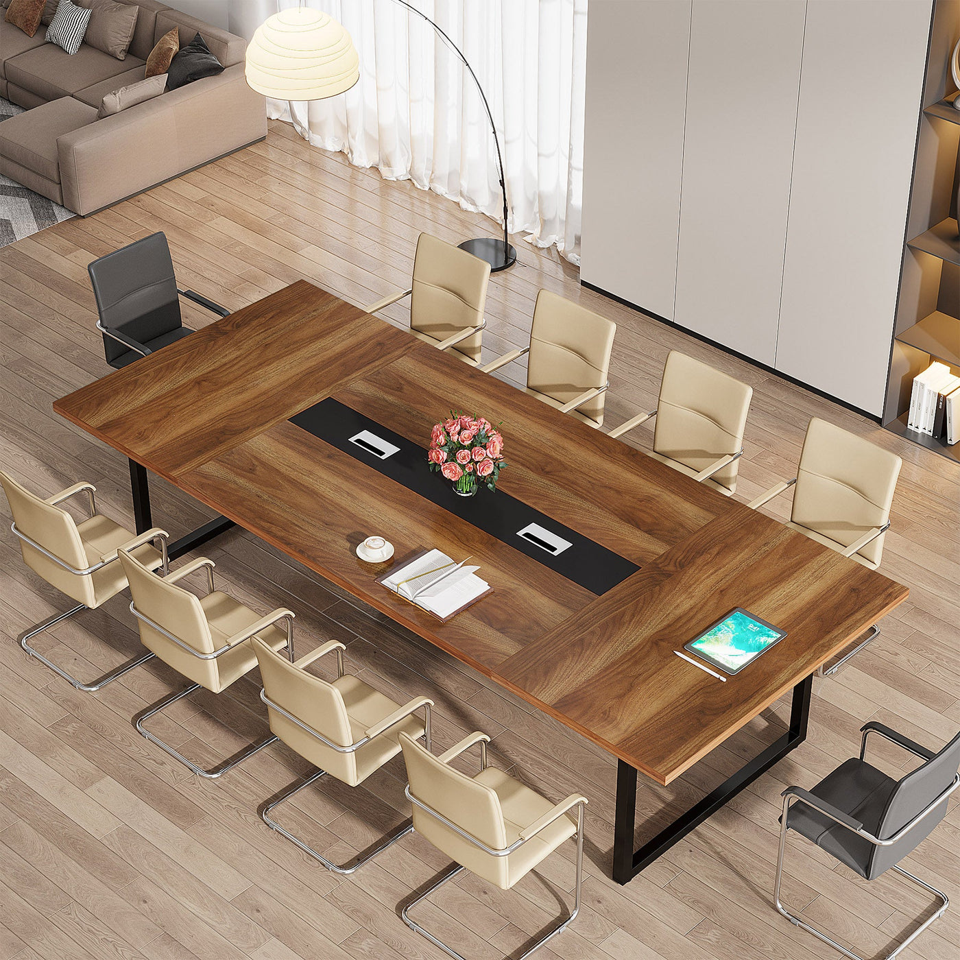 Tribesigns 8FT Conference Table, 94.49" Meeting Table for 10 People