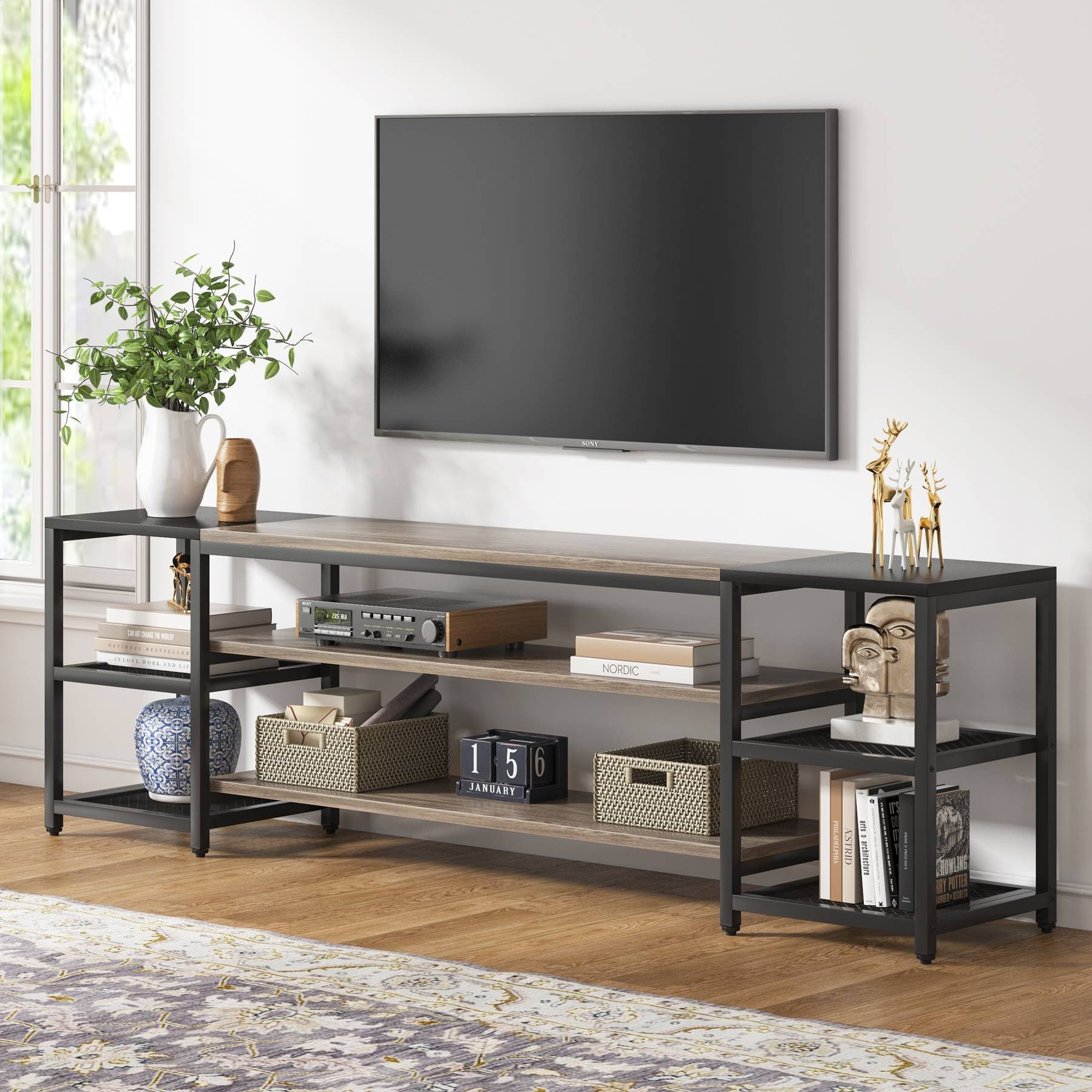 Tribesigns 3-Tier TV Stand Media Entertainment Center for TV up to 85"
