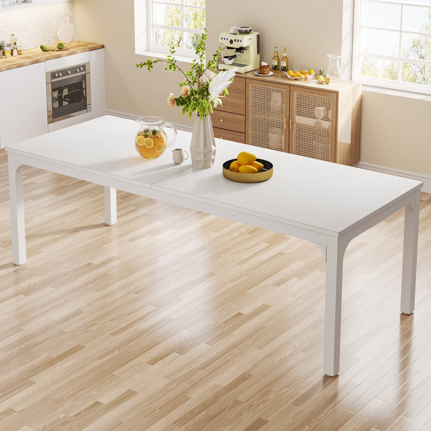 Tribesigns Dining Table, 78" Rectangular Kitchen Table for 6-8 People