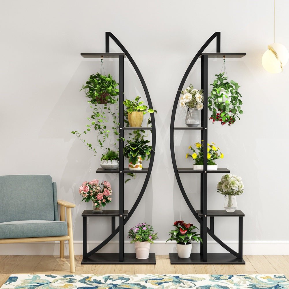 Tribesigns Plant Stand Pack of 2, 5-Tier Bonsai Flower Display Shelf
