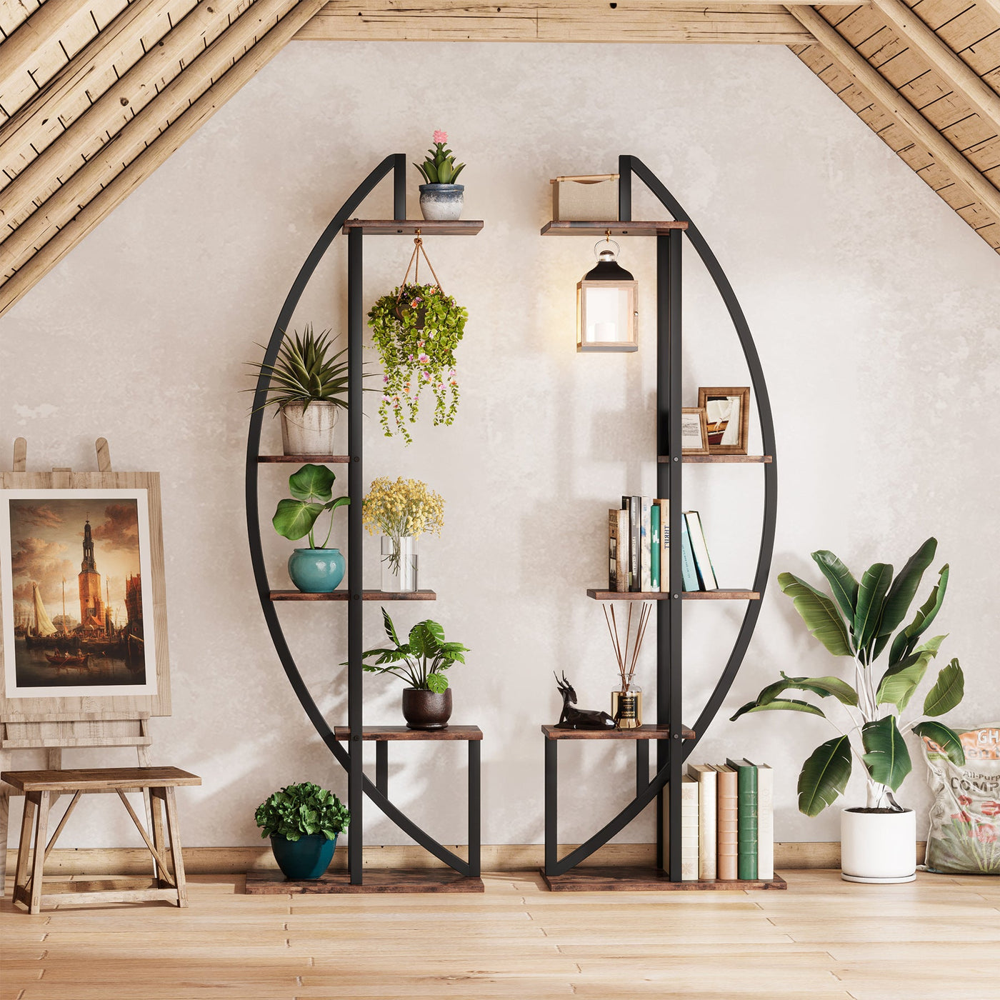 Tribesigns Plant Stand, 5-Tier Curved Flower Display Shelf Pack of 2