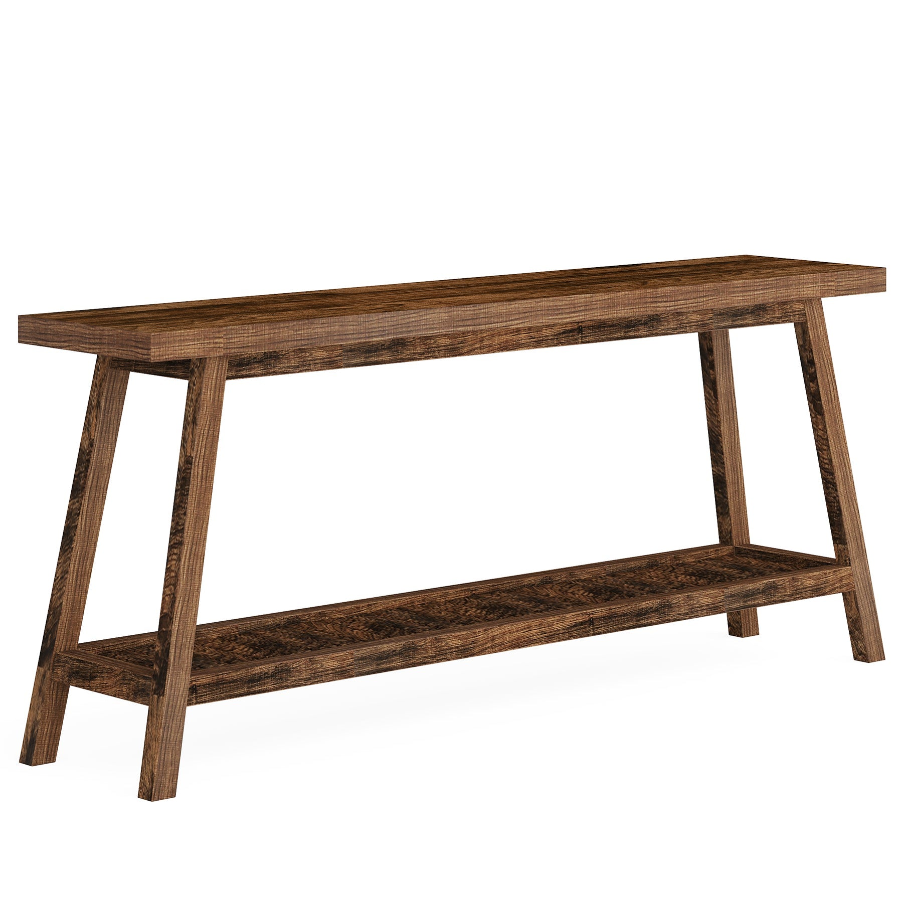 Tribesigns 2-Tier Console Table, 70.9" Farmhouse Entryway Sofa Table