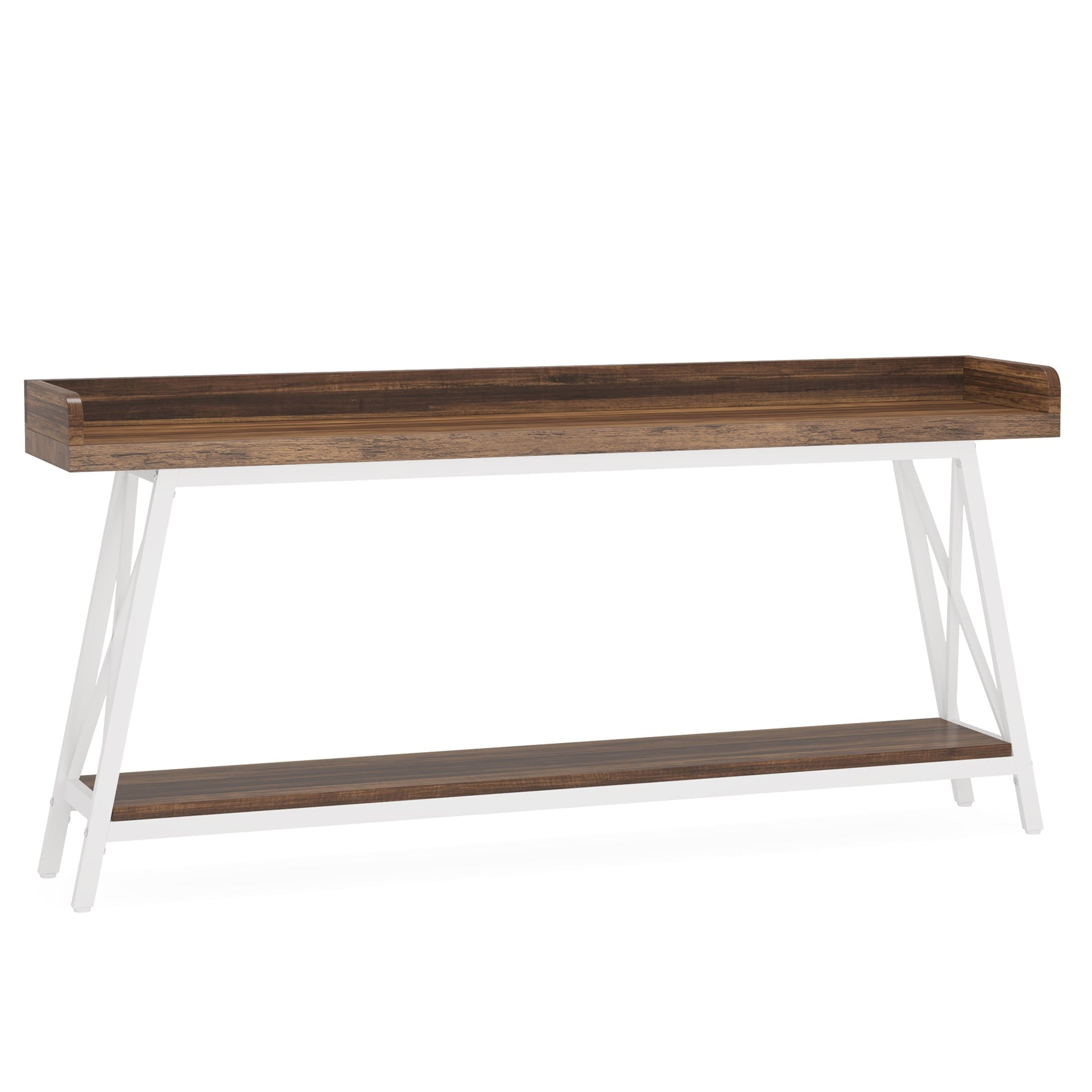 Tribesigns Rustic Console Table, 2-Tier Narrow Long Sofa Table