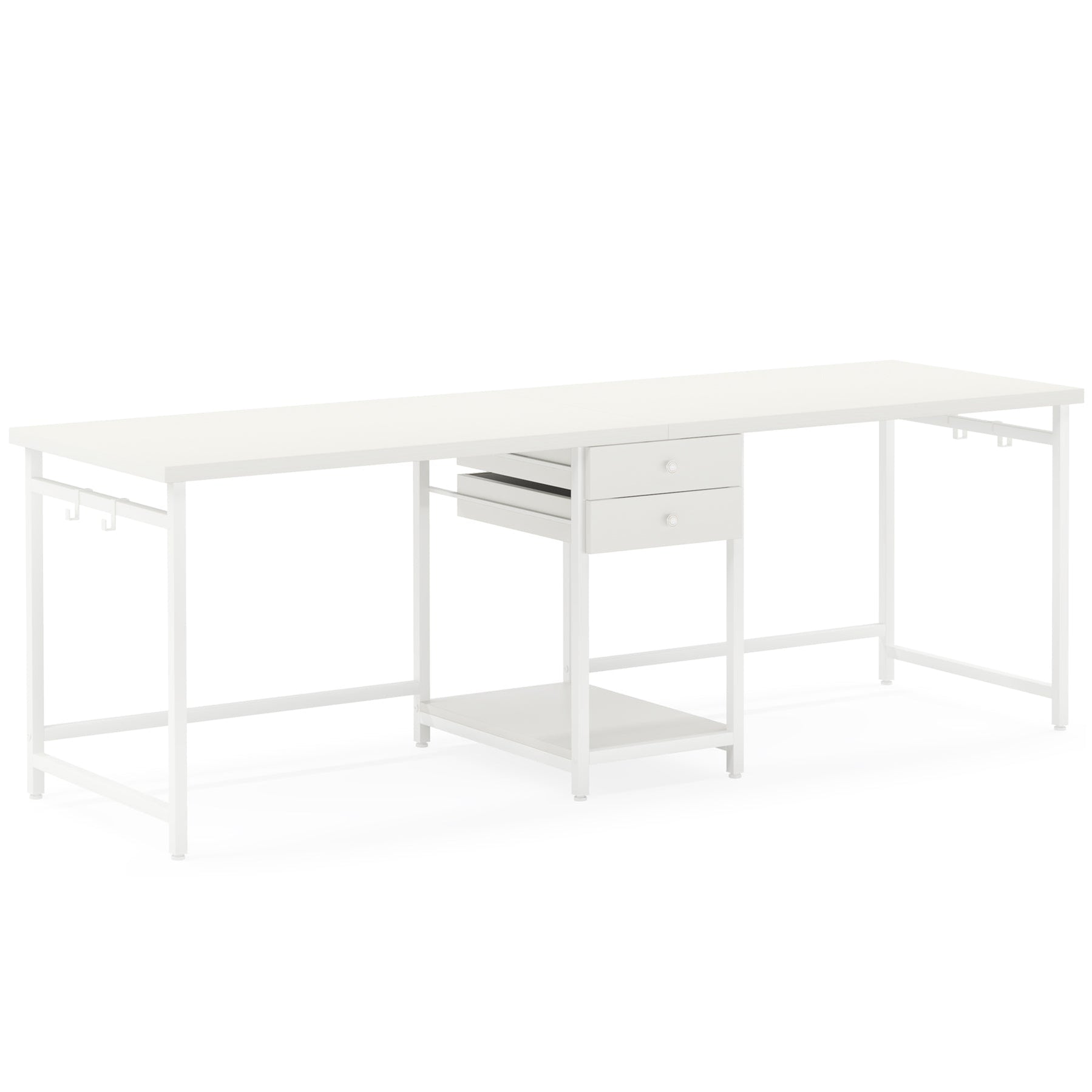 Tribesigns Two Person Desk, 78" Double Computer Desk with Drawers